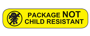 MedValue Package Not Child Resistant Labels — Grayline Medical