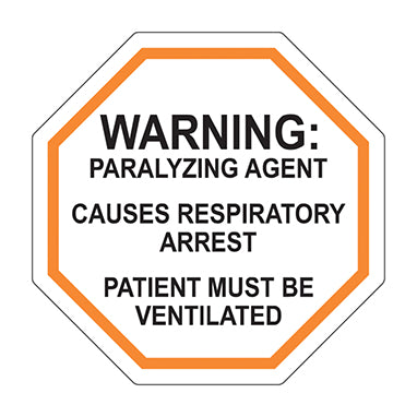 MedValue Warning Paralyzing Agent Clings, 2 x 2 — Grayline Medical