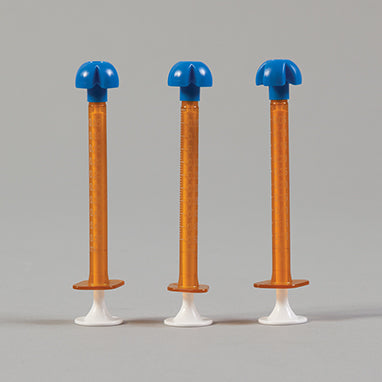 Comar® Oral Dispensers with Tip Caps, 0.5mL, Amber with White Plunger ...