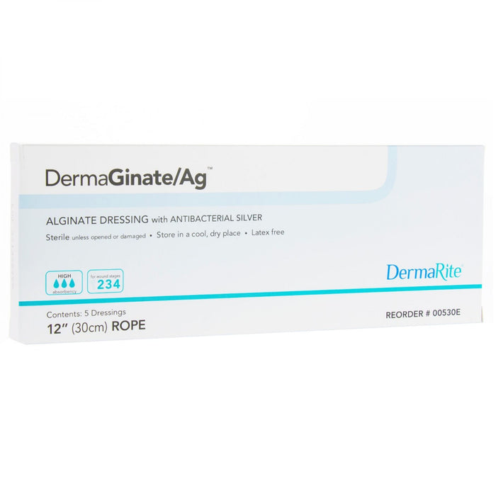 DermaRite DermaGinate Ag Alginate Wound Dressing with Antibacterial ...
