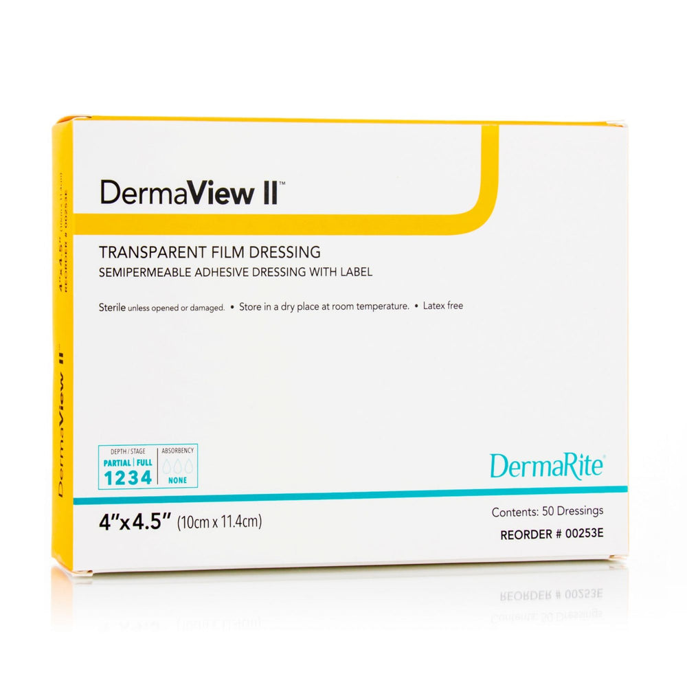DermaRite DermaView II Transparent Film Wound Dressing — Grayline Medical