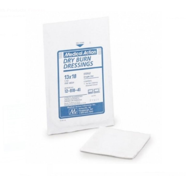 Owens & Minor Dry Burn Dressings - Burn Dressing, 16 Ply, 4" x 8" - 48 ...