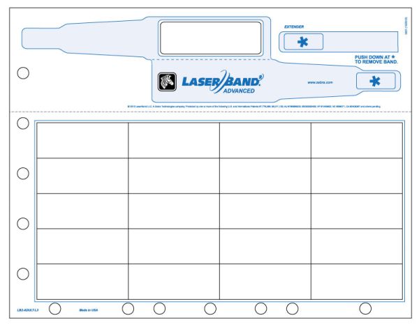 Medical Use Labels - LB2 LASER WRISTBAND W/ LABELS — Grayline Medical