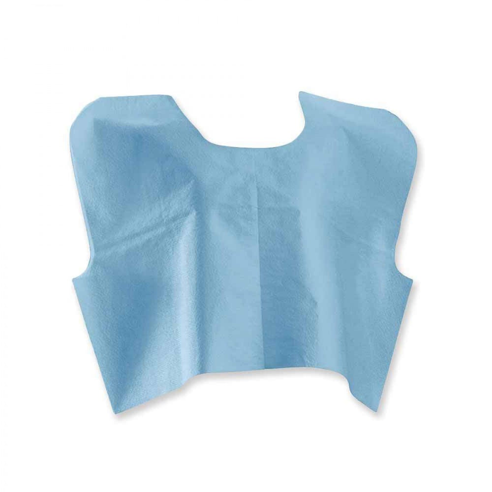 Disposable Mammography Cape Front Or Back Opening Blue Tissue/Poly/Tis ...