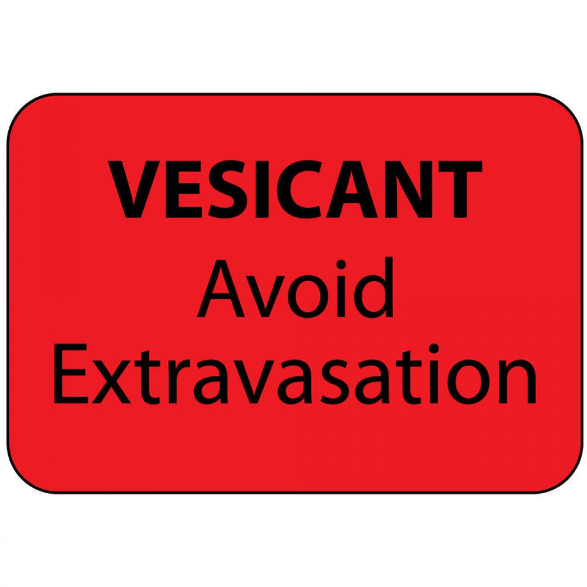 Label Paper Permanent Vesicant Avoid 1" Core 1 7/16" X 1 Fl. Red 666 P ...