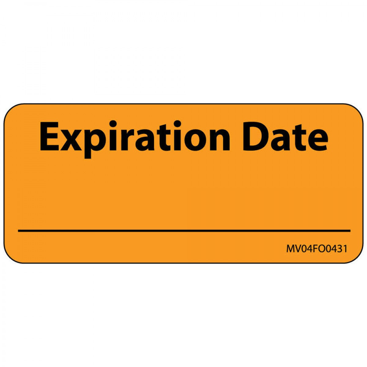 Label Paper Removable Expiration Date 1" Core 2 1/4" X 1 Fl. Orange 42 ...