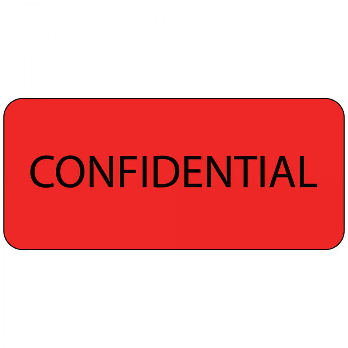 Label Paper Permanent Confidential 1" Core 2 1/4" X 1 Fl. Red 420 Per ...
