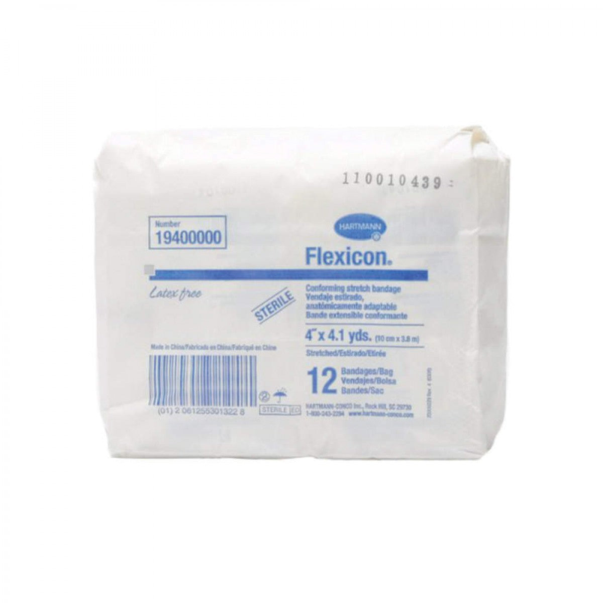 Flexicon Gauze Roll Sterile X 4"X4.1 Yards White - 12 Per Bag ...
