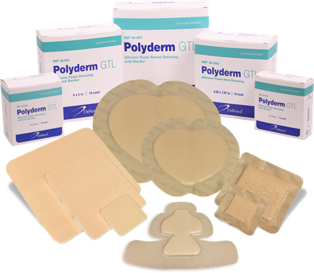 DeRoyal Polyderm GTL Silicone Adhesive Wound Dressing - Polyderm GTL A ...