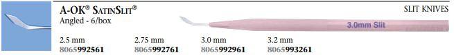 Alcon Labs A-OK SatinSlit Knives - Satin Slit Full-Handle Knife, Angle ...