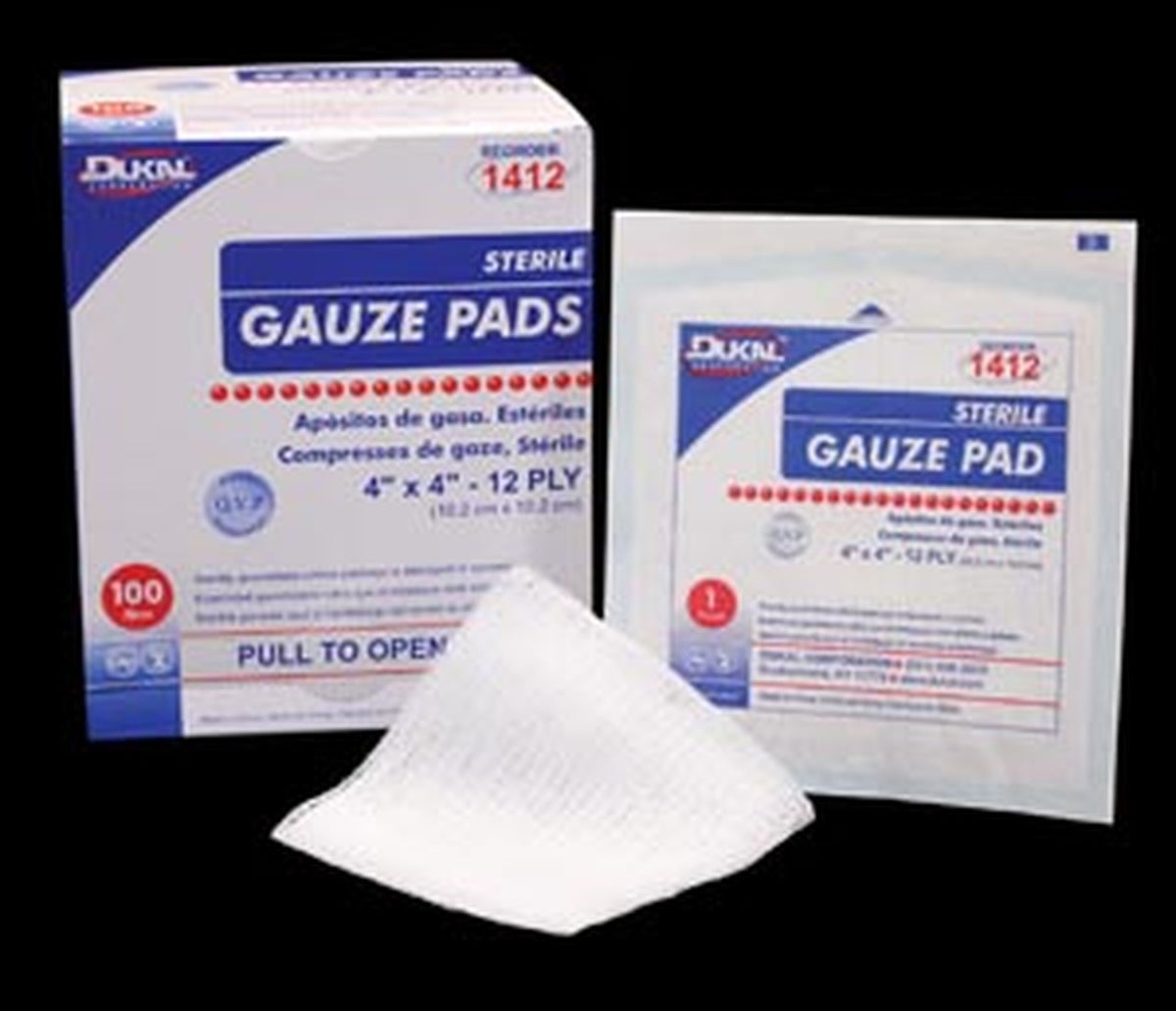 Dukal oration Dressing 100% Gauze 4x4" 12 Ply Sterile 600/Ca — Grayline ...