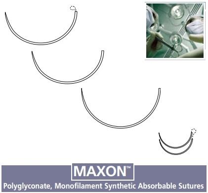 Medtronic Clear Maxon Sutures - Maxon Green Suture, Size 5/0, 1 x 18 ...