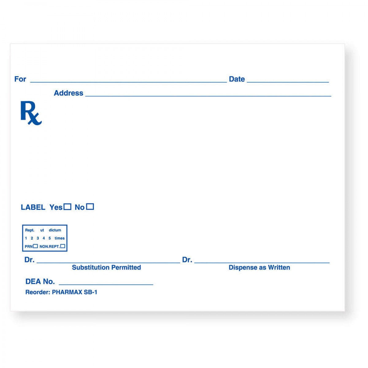 Prescription Pad Paper 5" X 4" White 1000 Per Package — Grayline Medical
