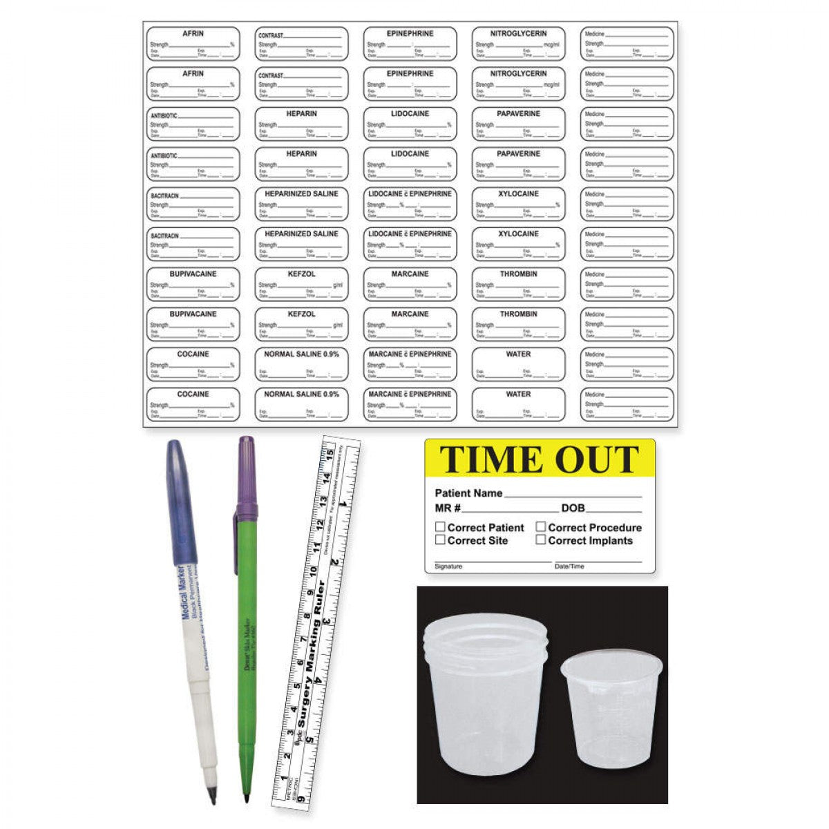 Sterile Label Kit Includessterile Skin Marking Pen, Medical Sterile Ma ...