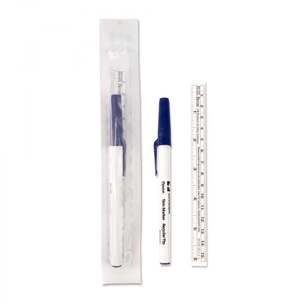Sterile Skin Marking Pen Includes Ruler Gentian Violet - 100 Per Case ...