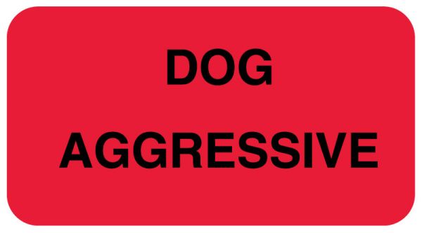 Medical Use Labels - Dog Aggressive, 1-5/8" x 7/8" — Grayline Medical
