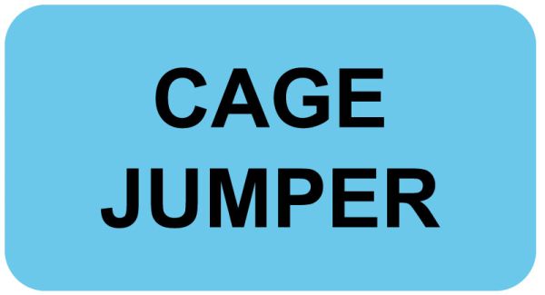 Medical Use Labels - CAGE JUMPER, Clinical Care Label, 1-5/8" x 7/8 ...