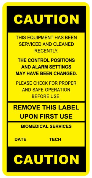 Medical Use Labels - Alarm Caution, 2" x 4" — Grayline Medical