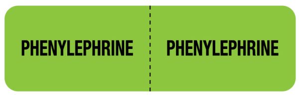 Medical Use Labels - PHENYLEPHRINE, I.V. Line Identification Label, 3 ...