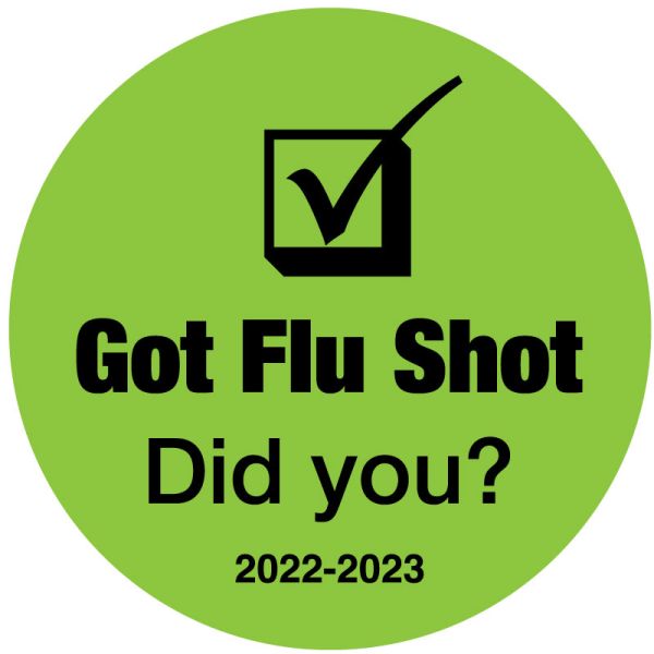 Medical Use Labels - 22/23 Got Flu Shot Did you?, 3/4" x 3/4 ...