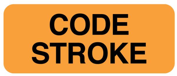 Medical Use Labels - Code Stroke Label, 2-1/4" x 7/8" — Grayline Medical