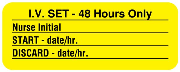 Medical Use Labels - Tubing Change Label, 2-1/4" x 7/8" — Grayline Medical