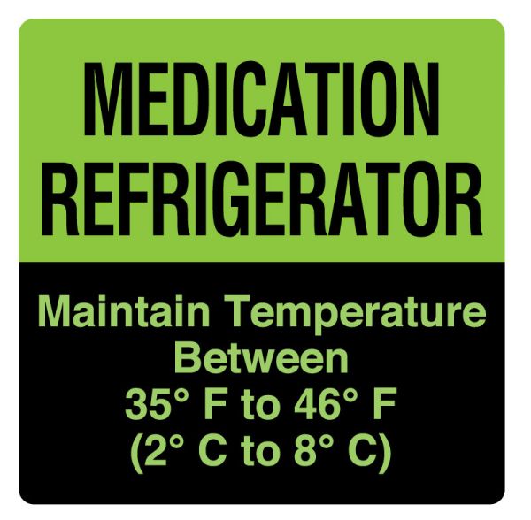 Medical Use Labels - MEDICATION REFRIGERATOR, 4-1/2" X 4-1/2 ...