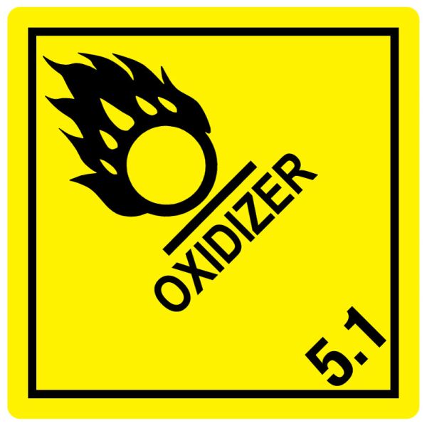 Medical Use Labels - OXIDIZER, Shipping Label, 4" x 4" — Grayline Medical