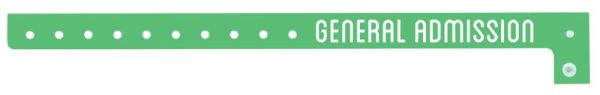 Medical Use Labels - Plastic Wristband - GENERAL ADMISSION,10"x 5/8 ...