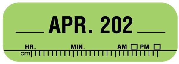 Medical Use Labels - X-Ray Date Label Apr 202__, 1-1/2" x 1/2 ...