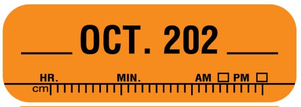 Medical Use Labels - X-Ray Date Label Oct 202__, 1-1/2" x 1/2 ...